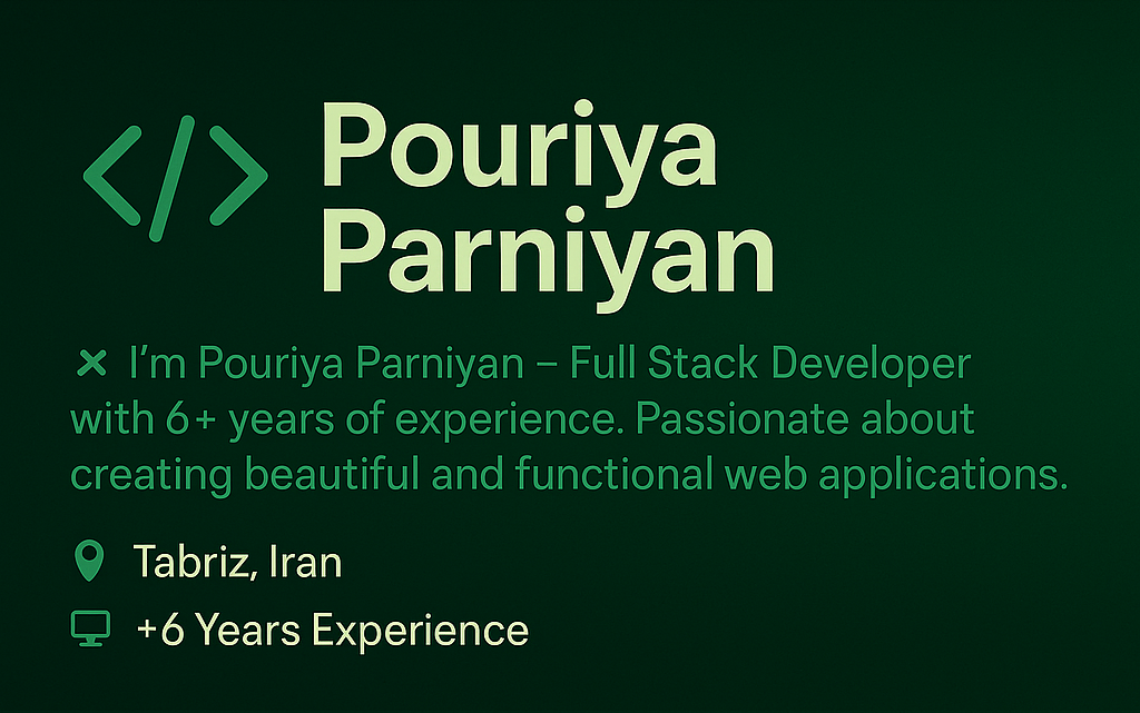 Pouriya Parniyan | Developer